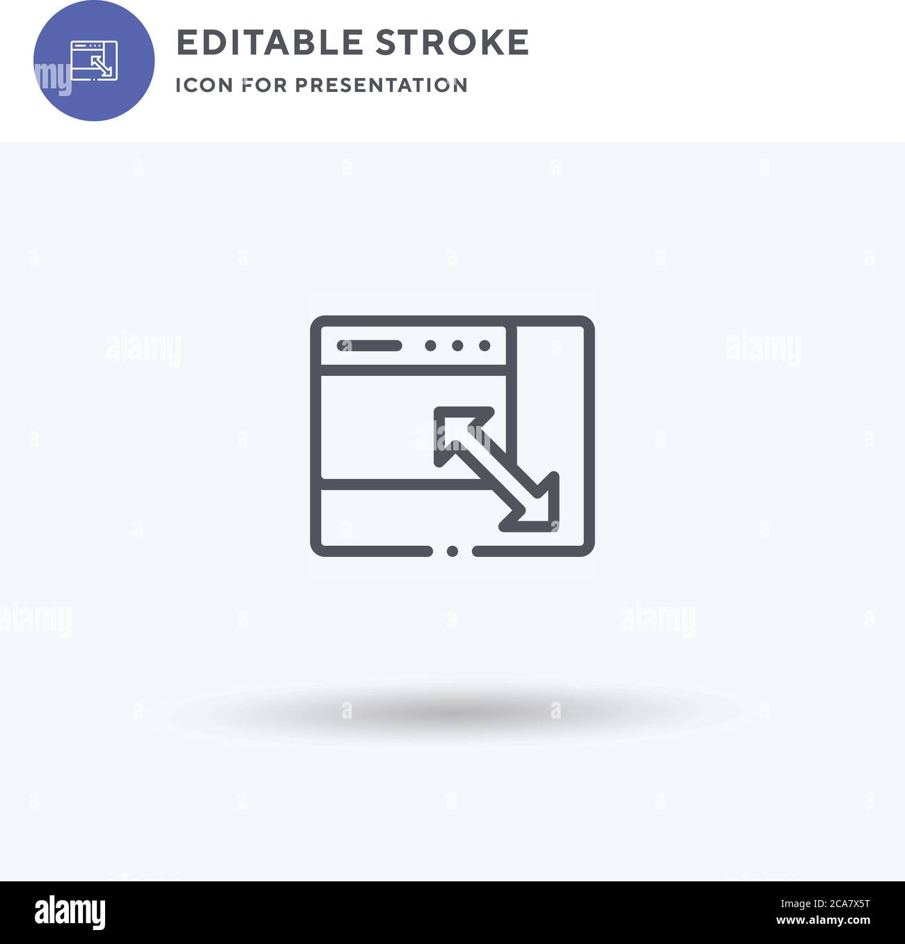 Resize icon vector, filled flat sign, solid pictogram isolated on white ...