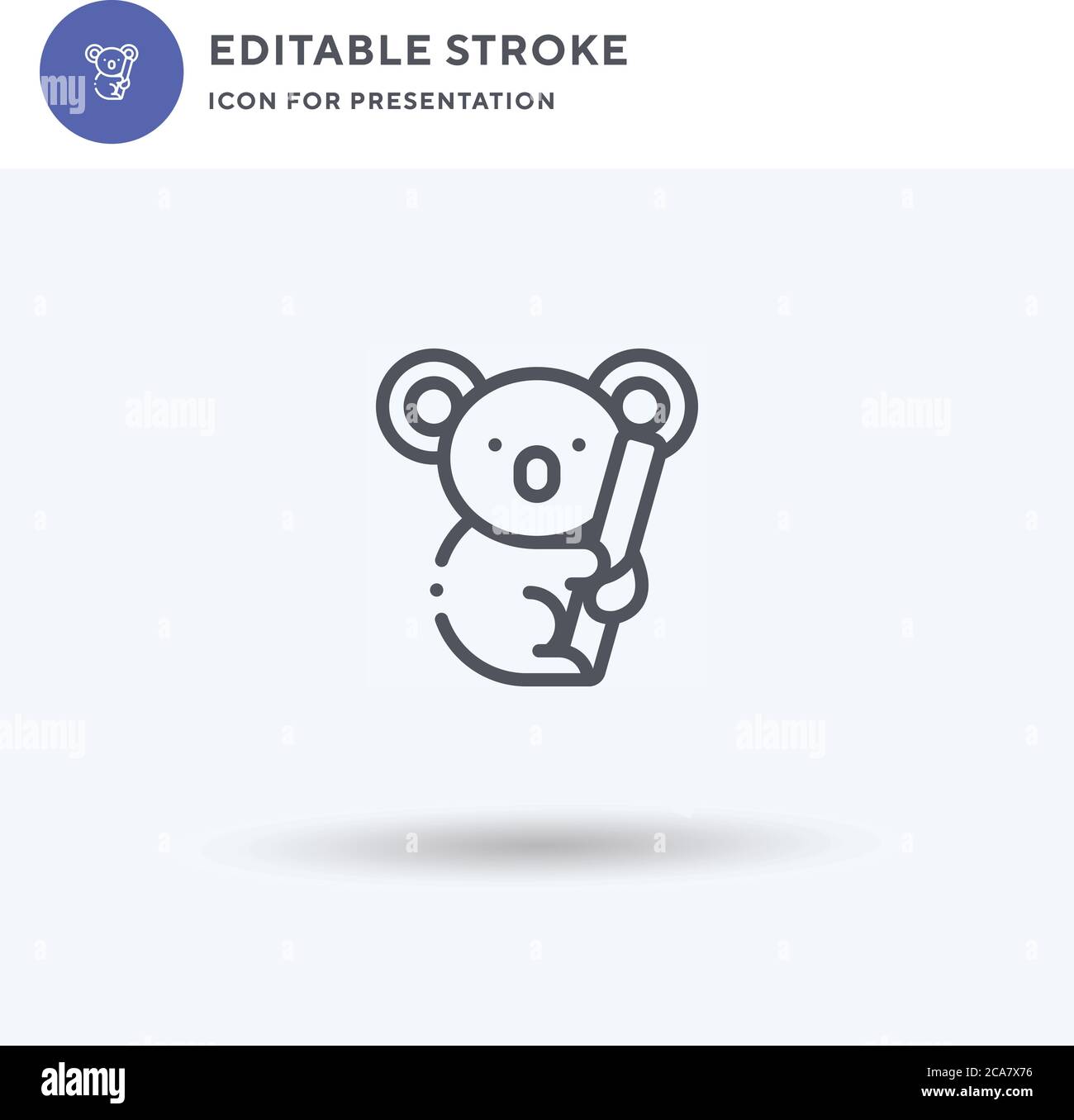 Koala icon vector, filled flat sign, solid pictogram isolated on white ...