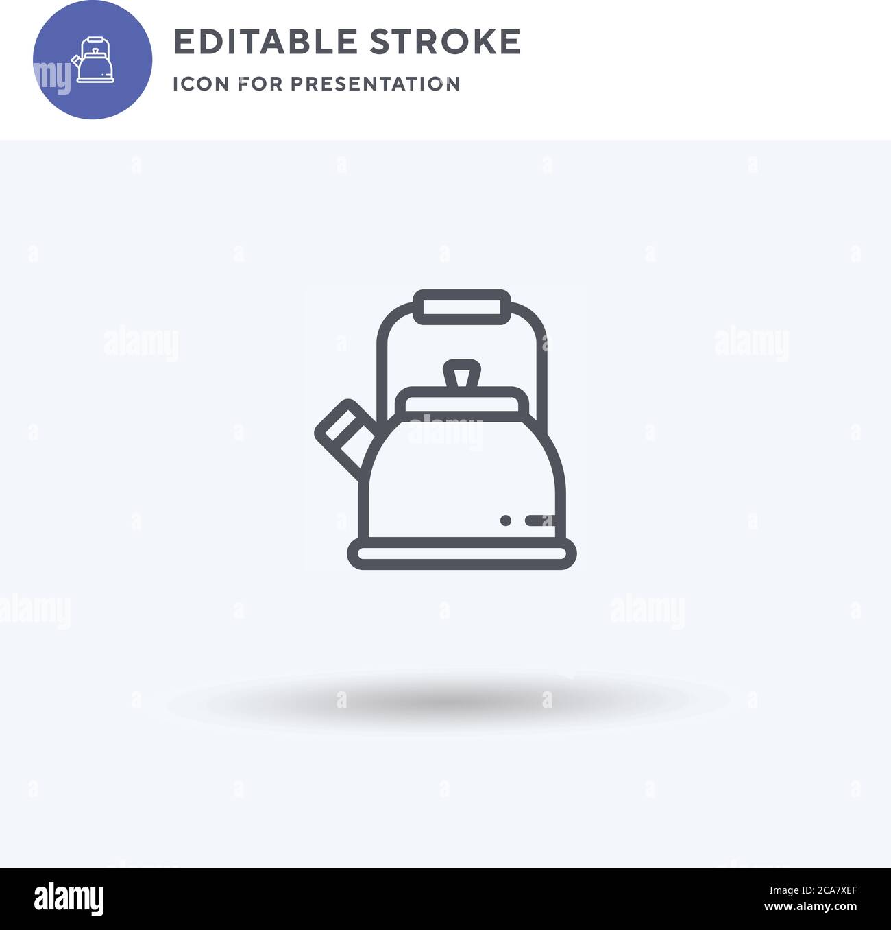Kettle icon vector, filled flat sign, solid pictogram isolated on white ...