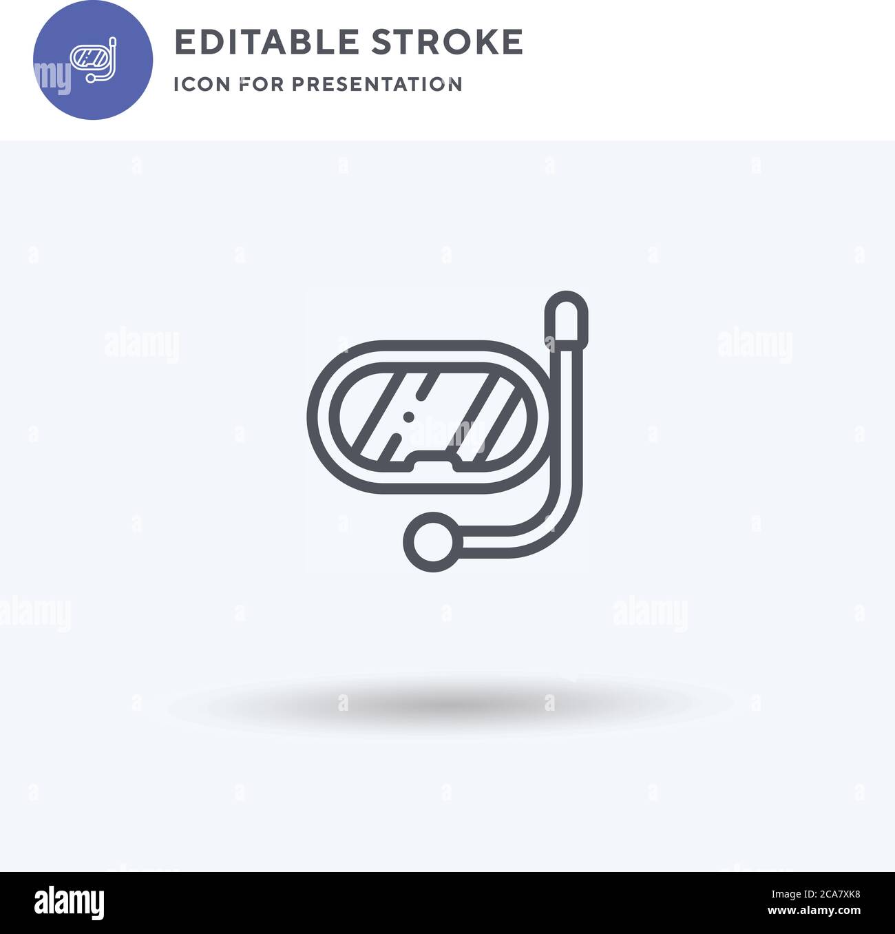 Snorkeling icon vector, filled flat sign, solid pictogram isolated on ...