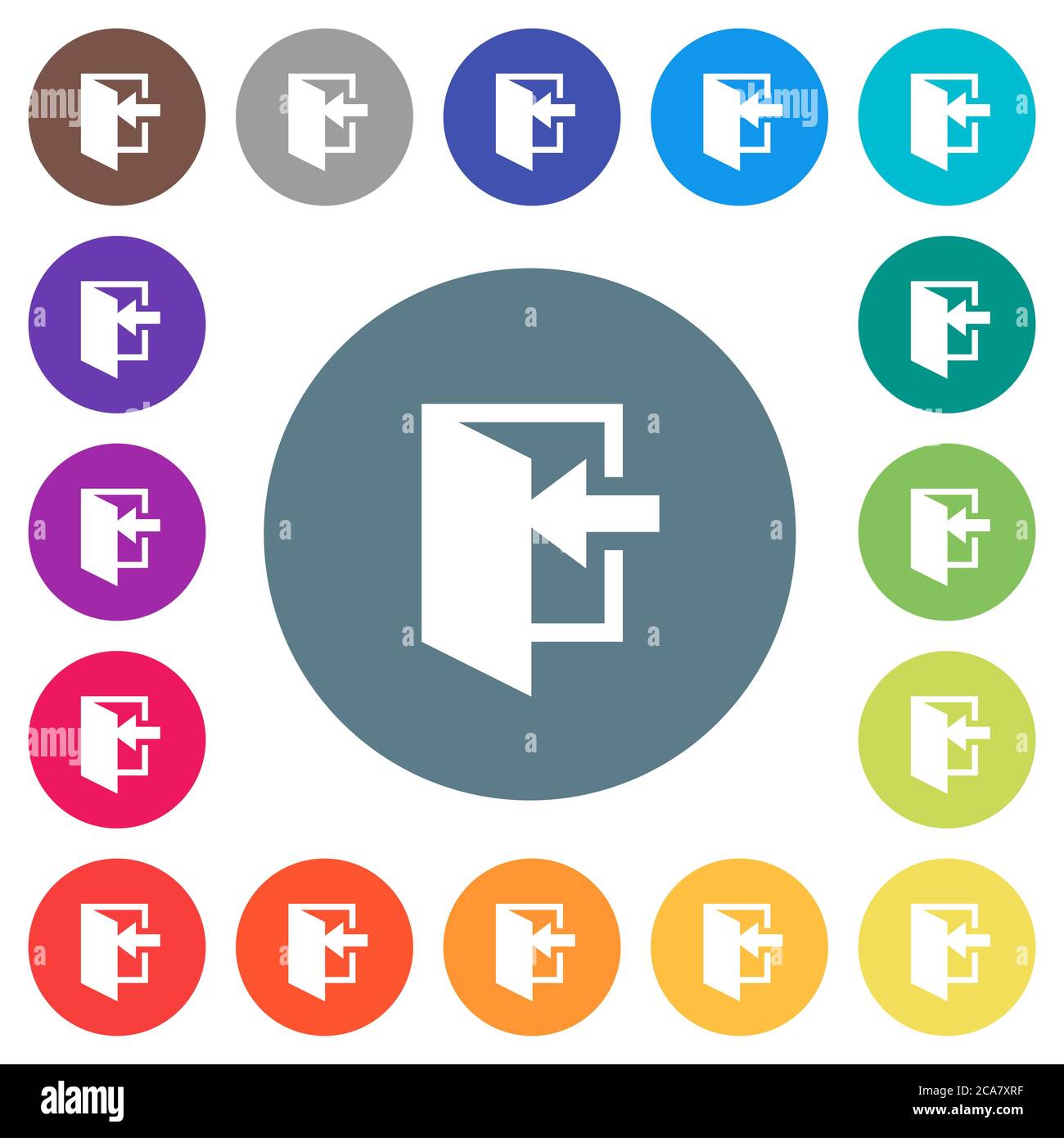 Enter flat white icons on round color backgrounds. 17 background color ...