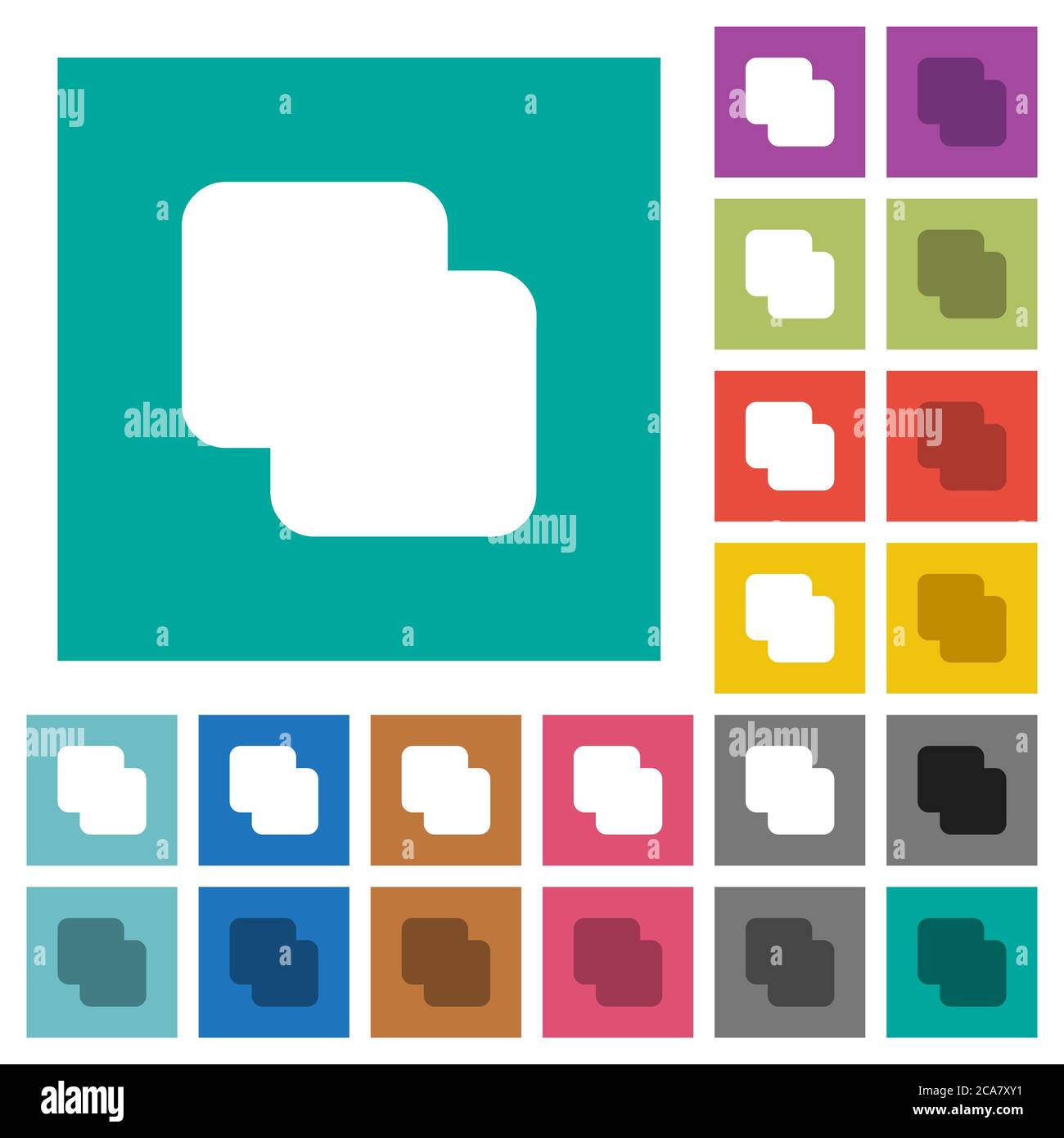 Add shapes multi colored flat icons on plain square backgrounds ...