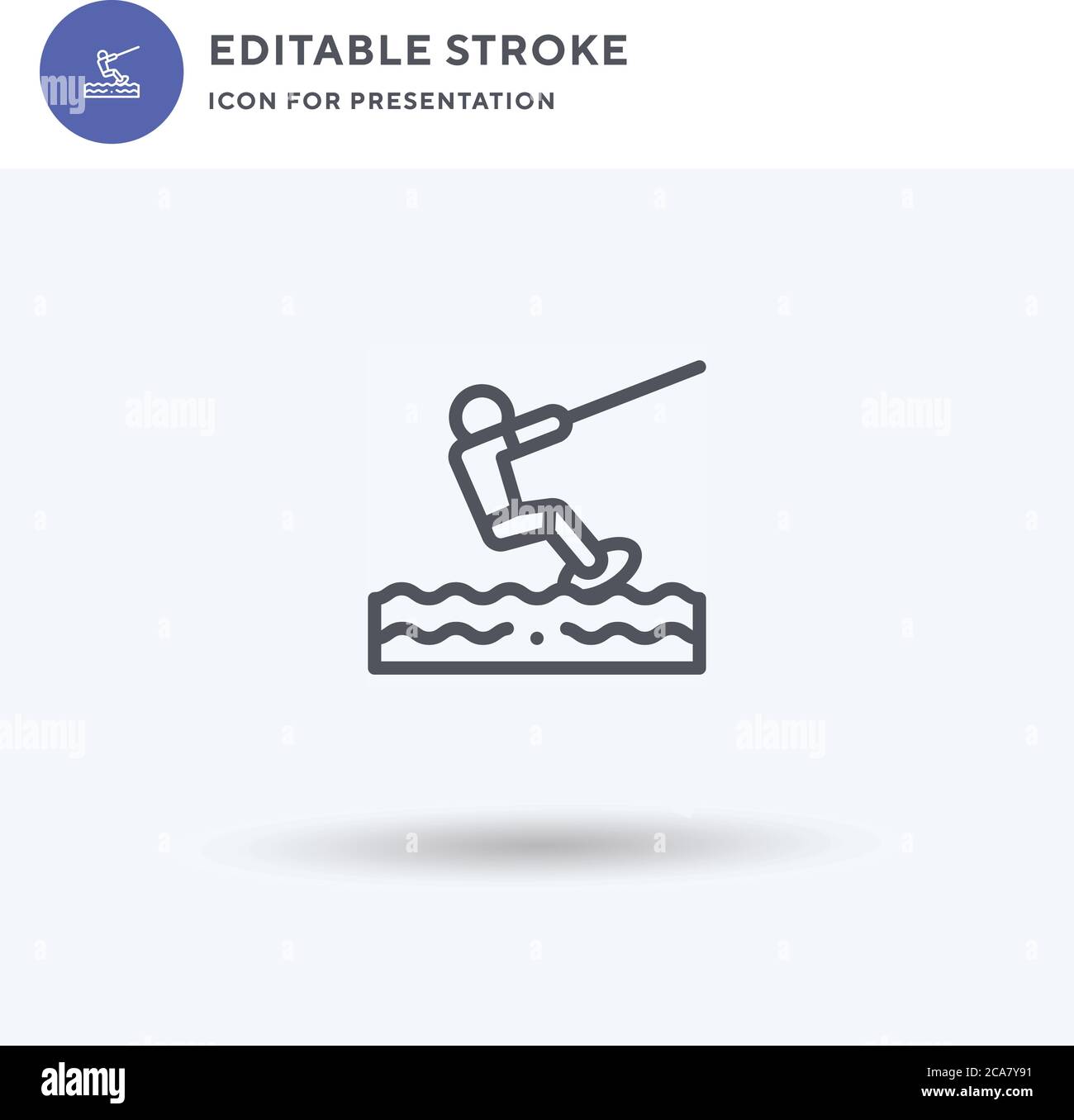 Kitesurfing icon vector, filled flat sign, solid pictogram isolated on ...