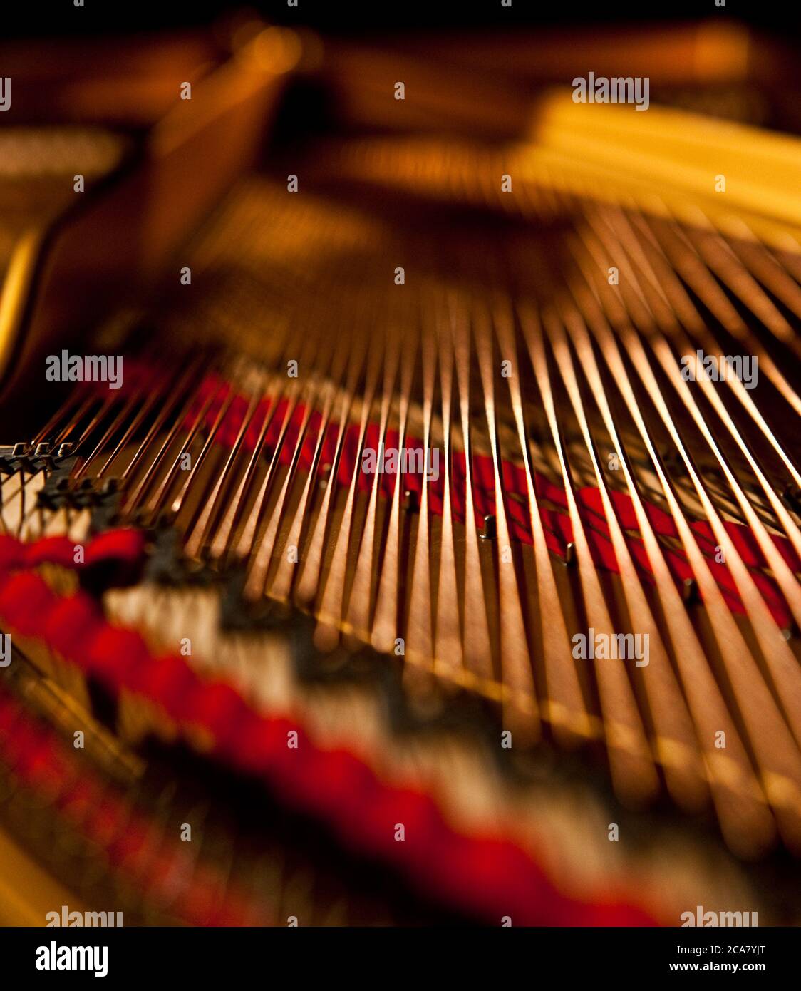 strings inside a piano Stock Photo - Alamy