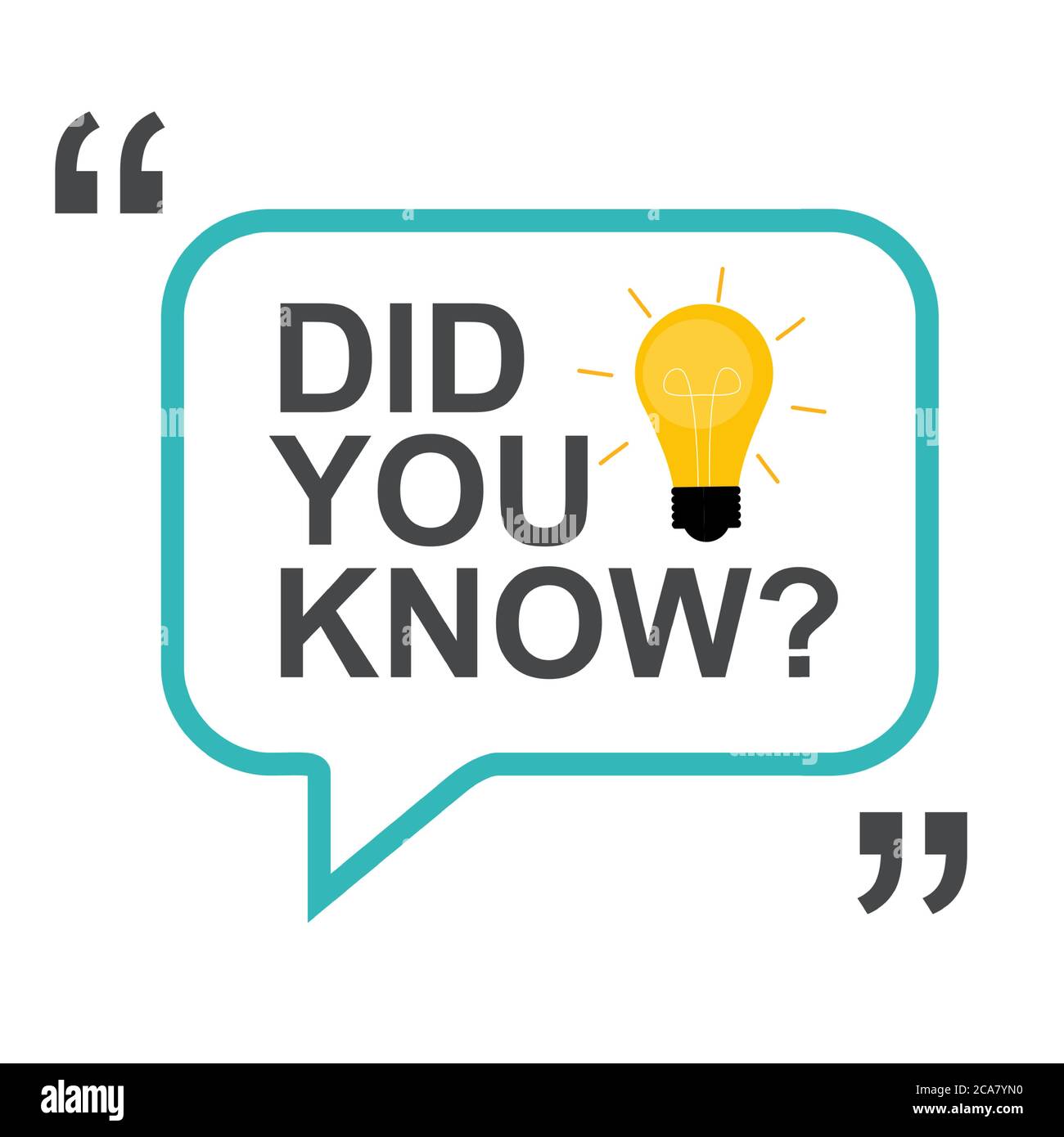 Did you know sticker with yellow bulb and speech bubble. Vector ...