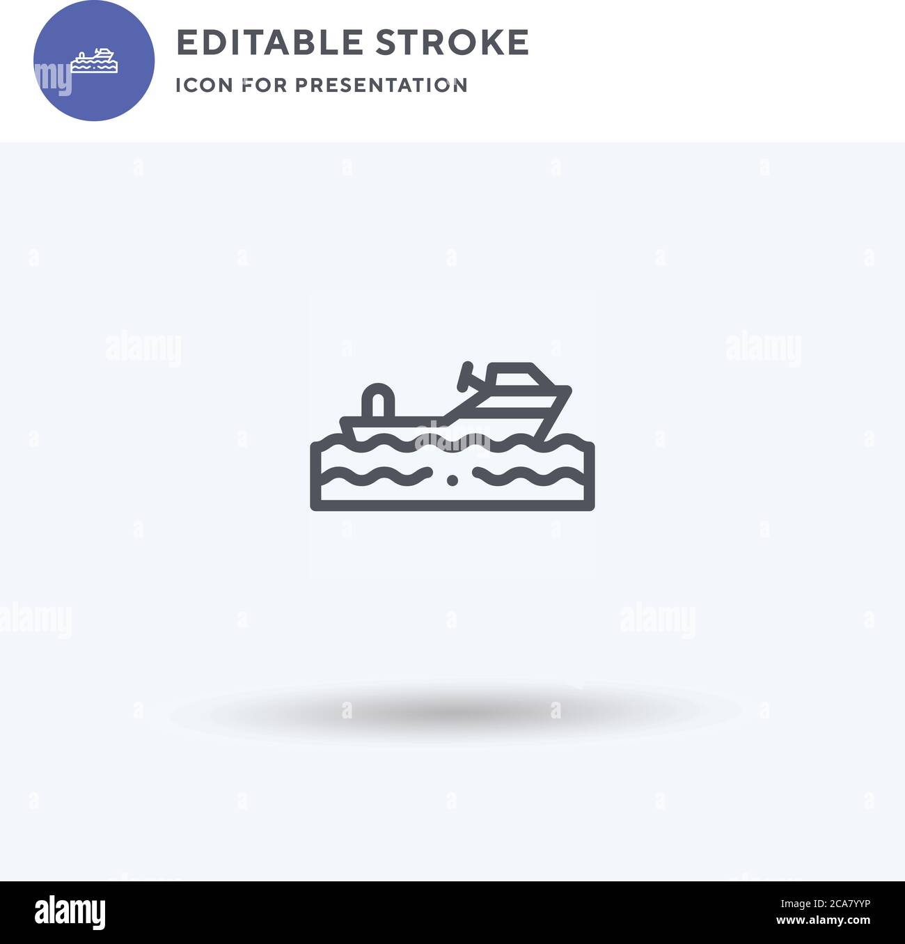 Speedboat icon vector, filled flat sign, solid pictogram isolated on ...