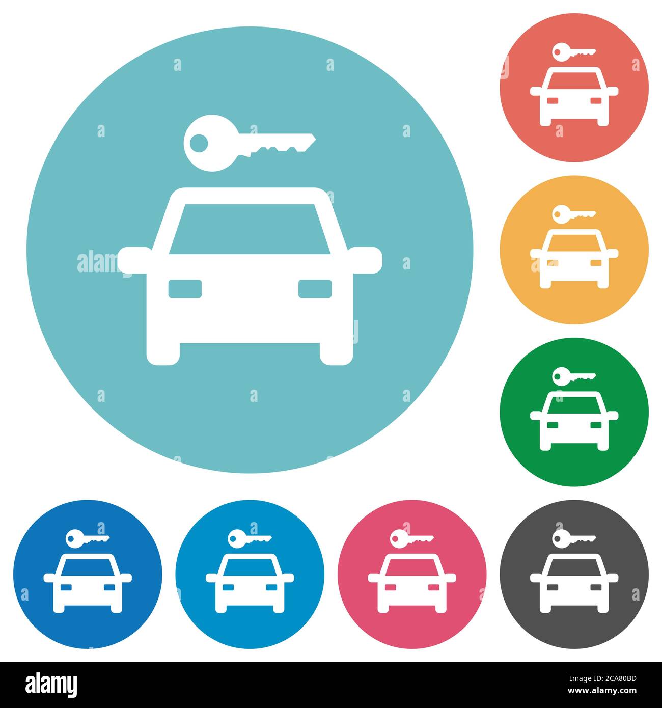 Car rental white icons hi-res stock photography and images - Alamy