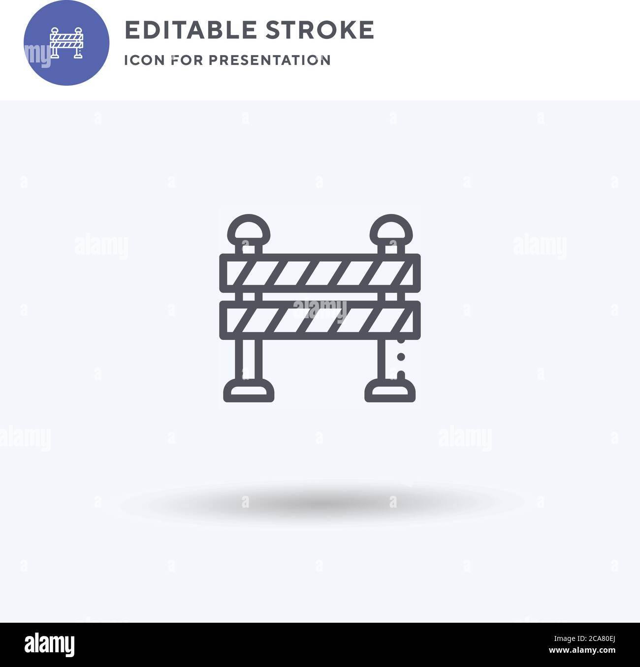 Road Block icon vector, filled flat sign, solid pictogram isolated on ...