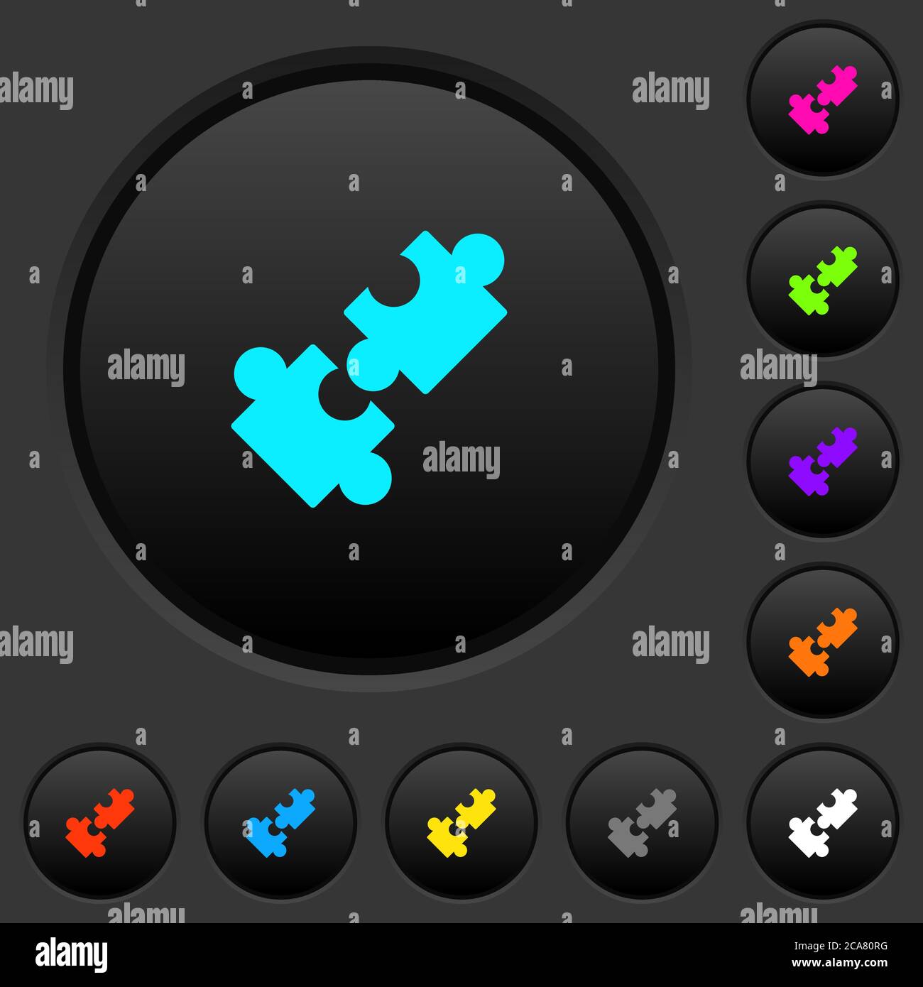 Cooperation dark push buttons with vivid color icons on dark grey background Stock Vector Image ...