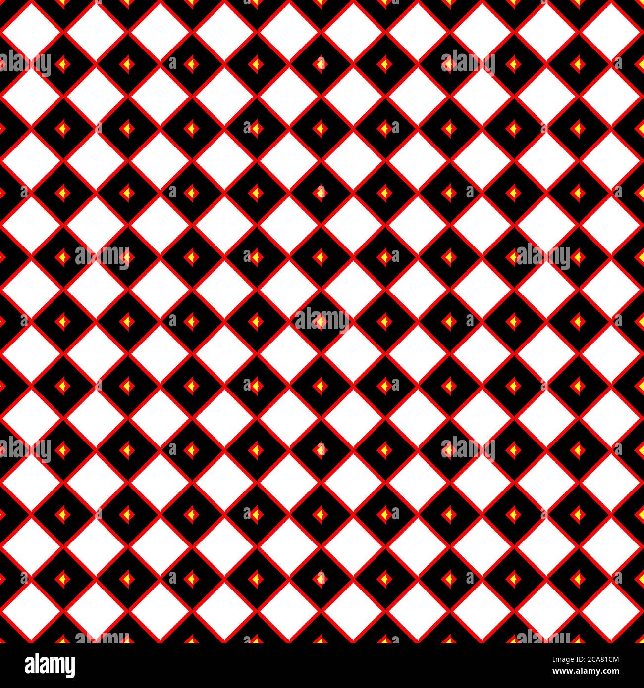 Red bordered square textile pattern and tiles design with multicolor ...