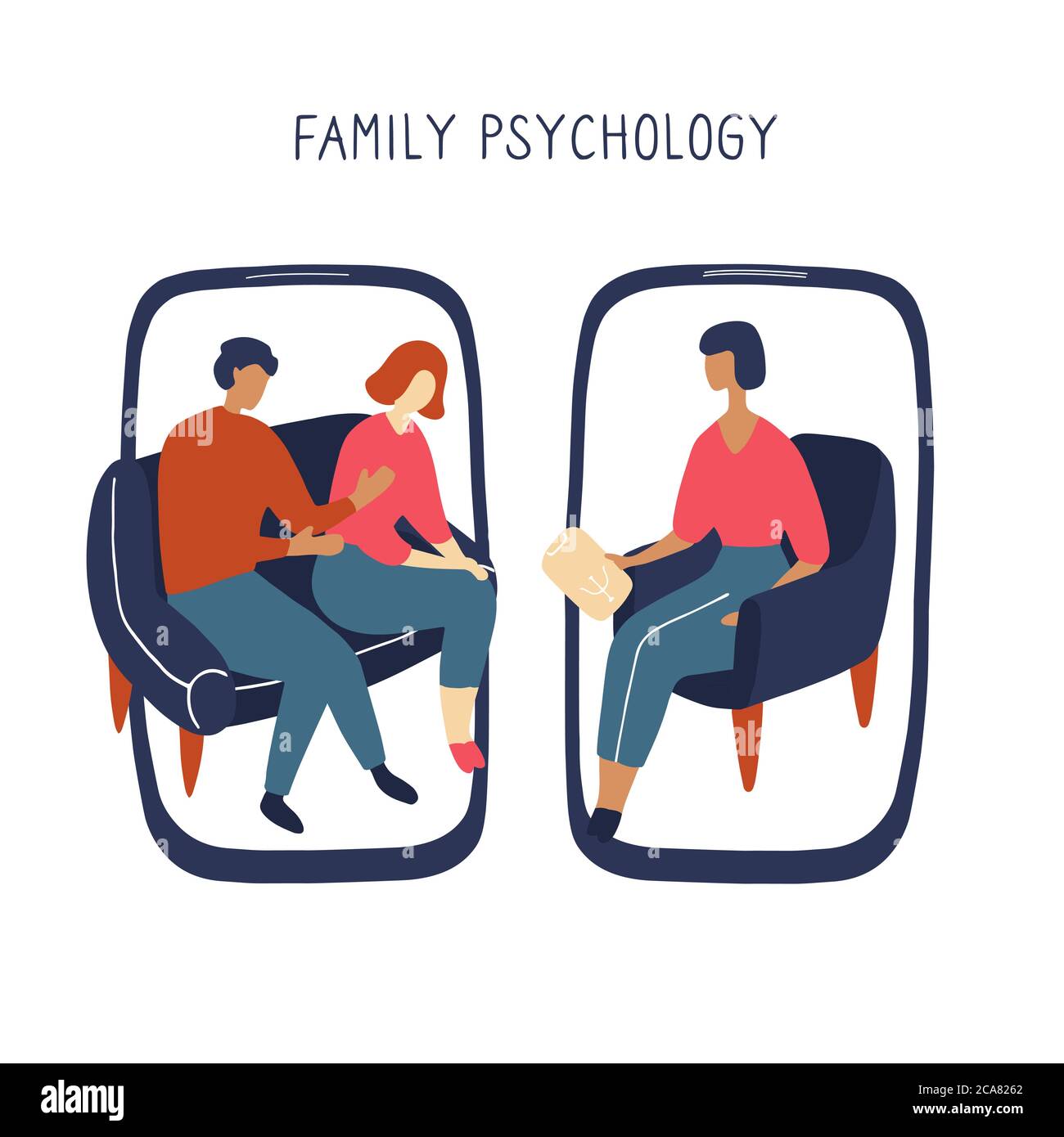 Family counseling therapist Stock Vector Images - Alamy