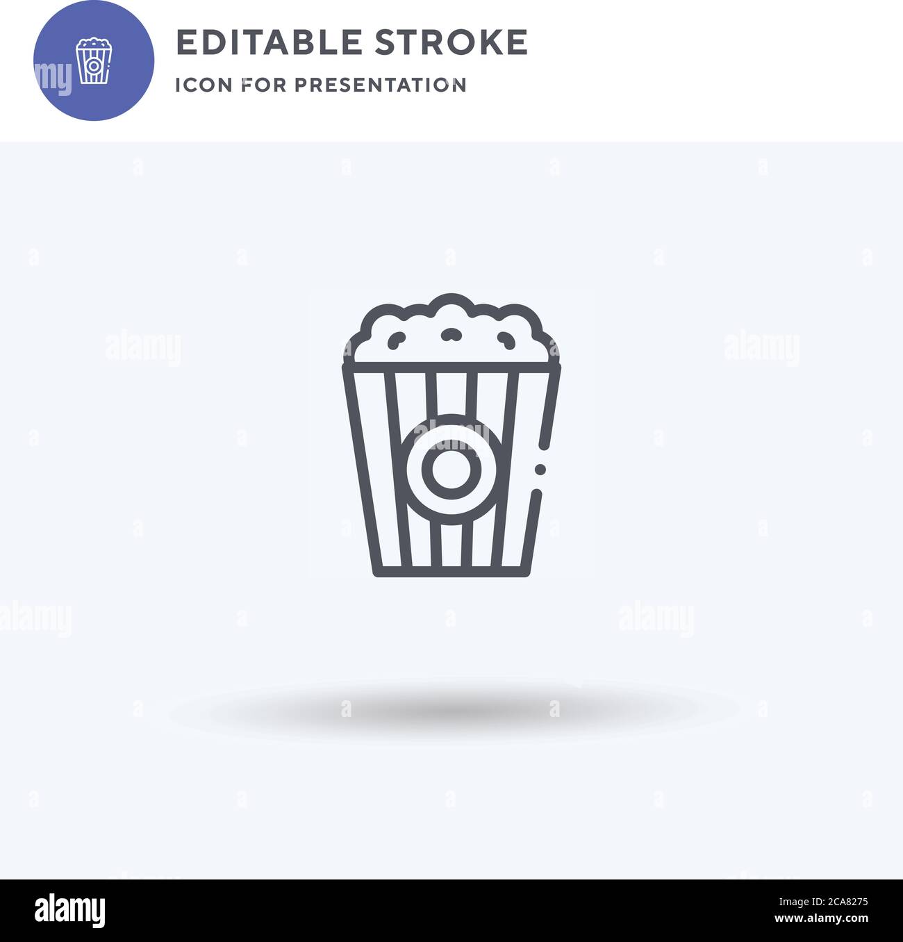Popcorn icon vector, filled flat sign, solid pictogram isolated on ...