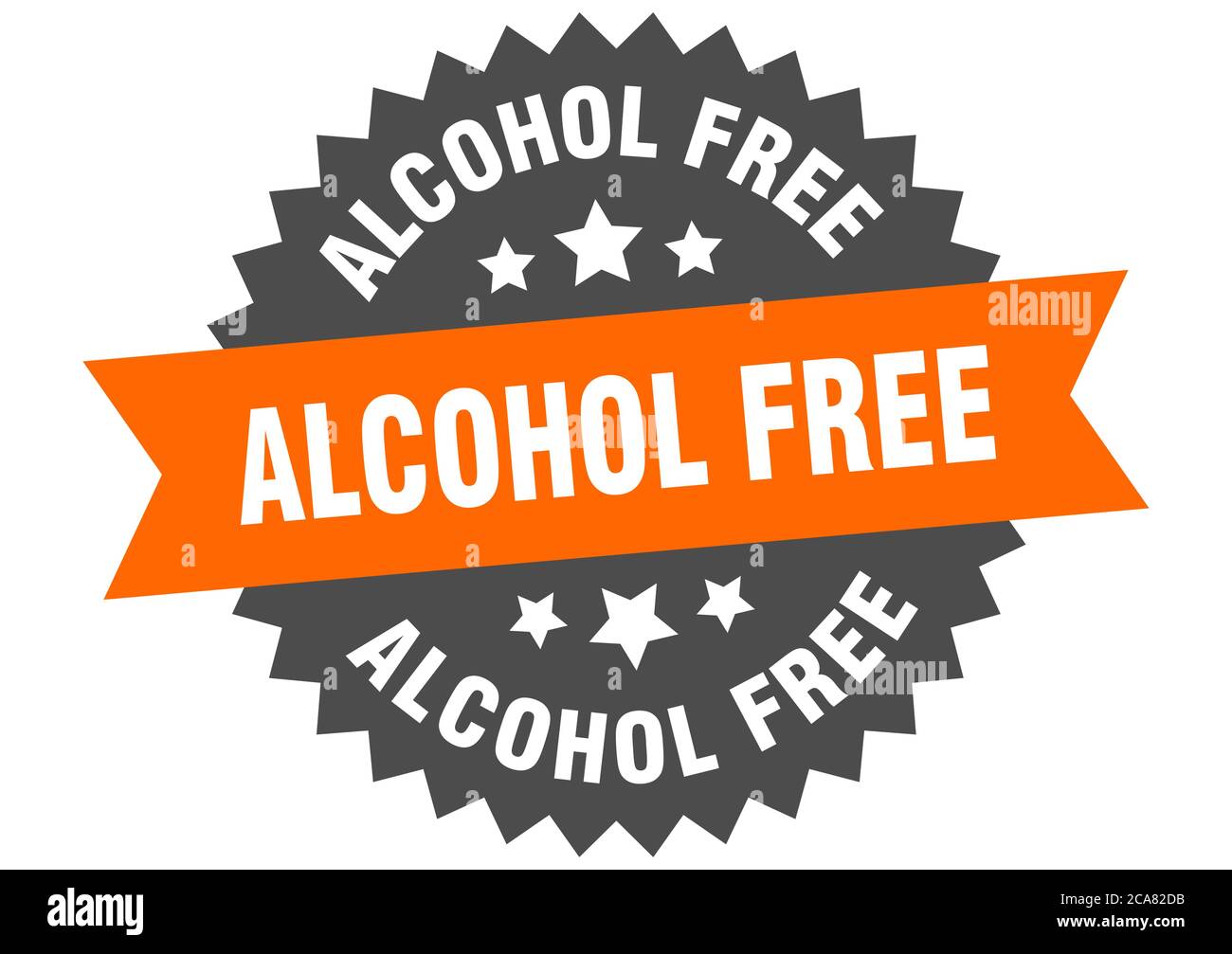 alcohol free round isolated ribbon label. alcohol free sign Stock ...