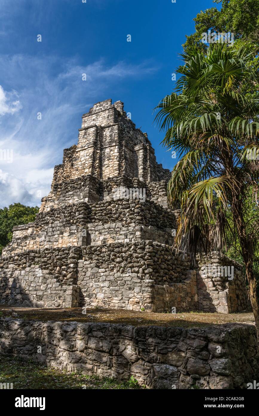 Structure 8I-13, El Castillo or the Castle in the ruins of the Mayan ...