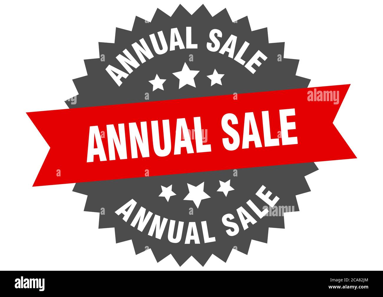 annual sale round isolated ribbon label. annual sale sign Stock Vector ...