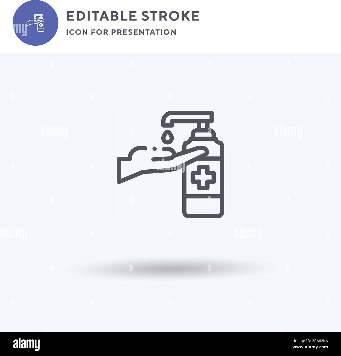 Hydroalcoholic Gel icon vector, filled flat sign, solid pictogram ...