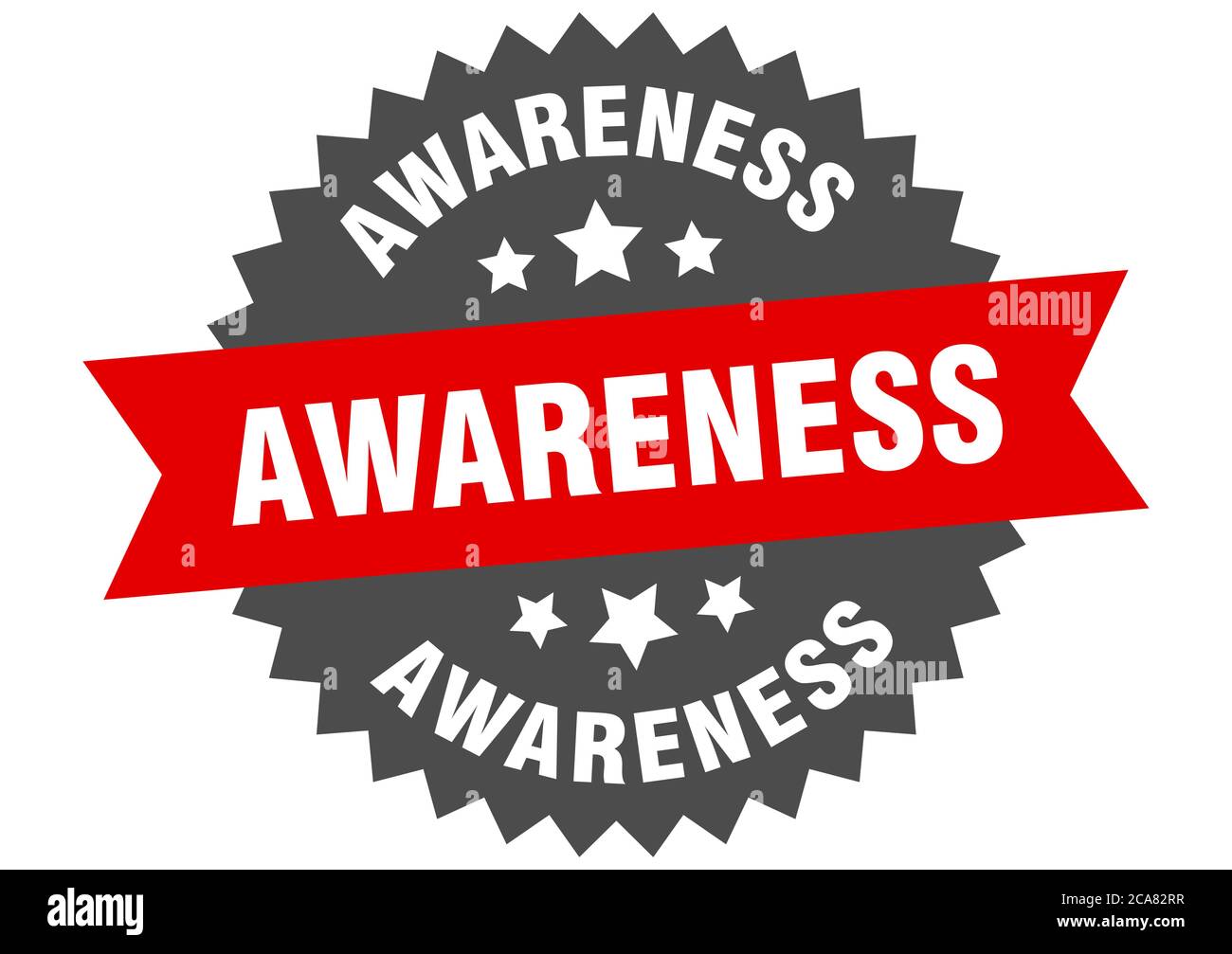 awareness round isolated ribbon label. awareness sign Stock Vector ...