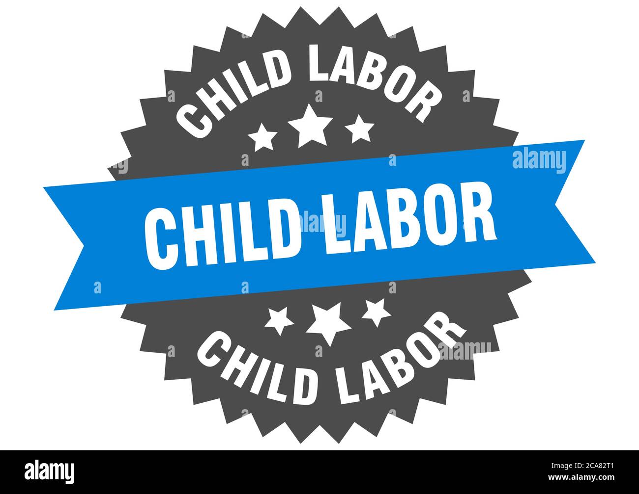 child labor round isolated ribbon label. child labor sign Stock Vector ...