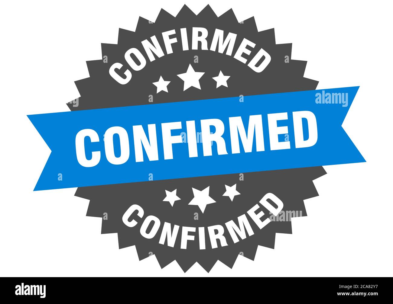confirmed round isolated ribbon label. confirmed sign Stock Vector ...