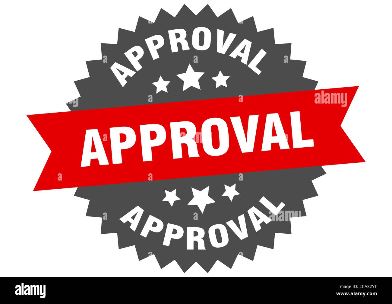 approval round isolated ribbon label. approval sign Stock Vector Image ...