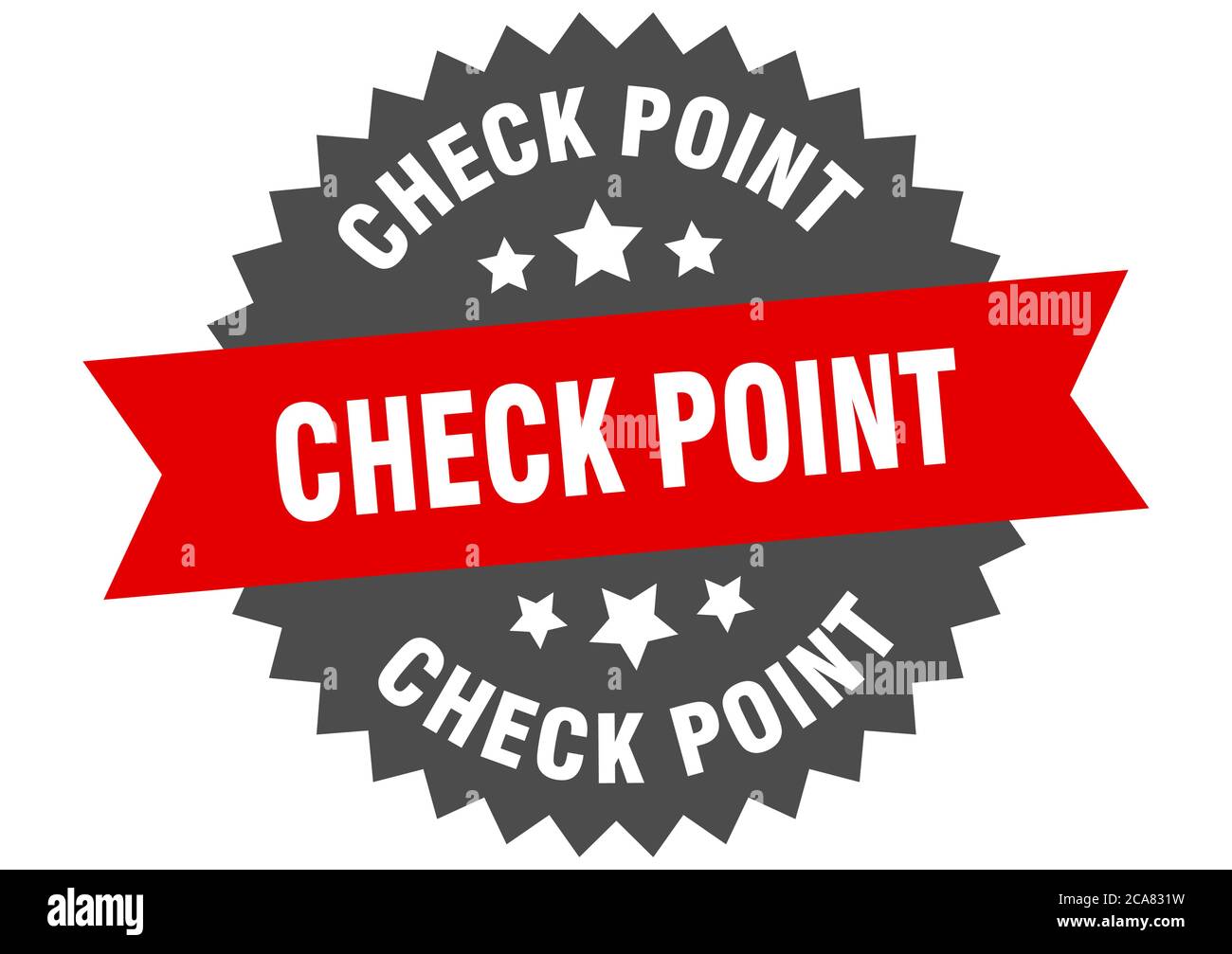 check point round isolated ribbon label. check point sign Stock Vector ...