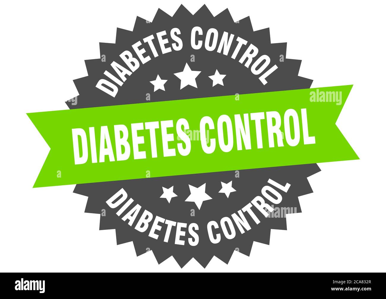diabetes control round isolated ribbon label. diabetes control sign ...