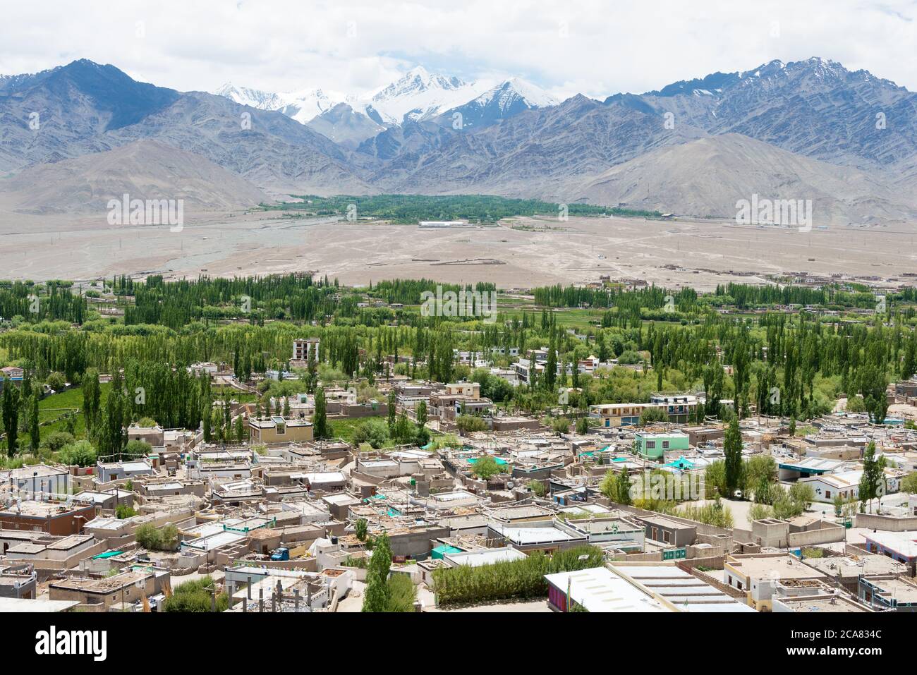 Ladakh, India - Choglamsar Town view from Zangdok Palri Monastery in ...