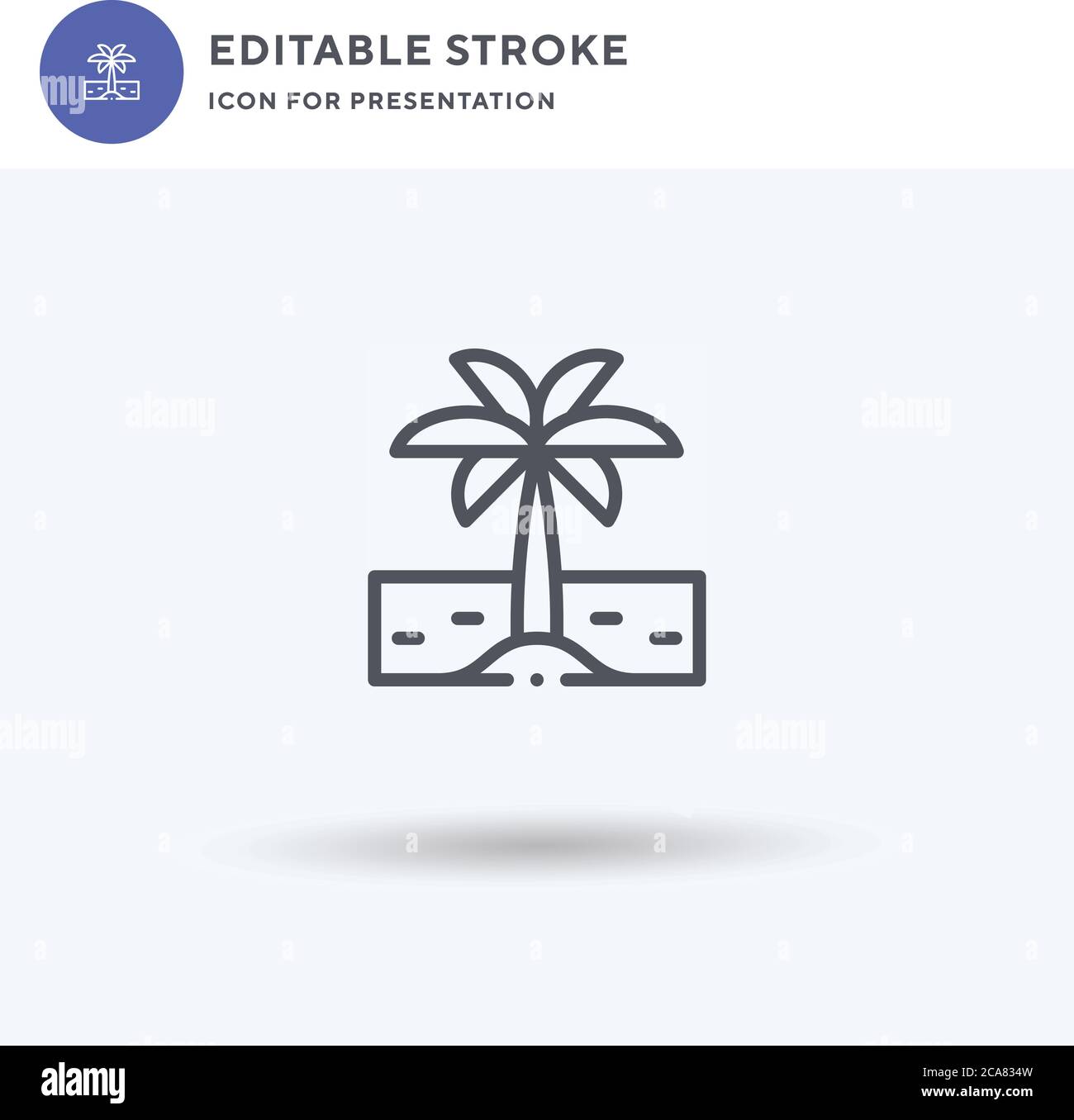 Oasis icon vector, filled flat sign, solid pictogram isolated on white ...