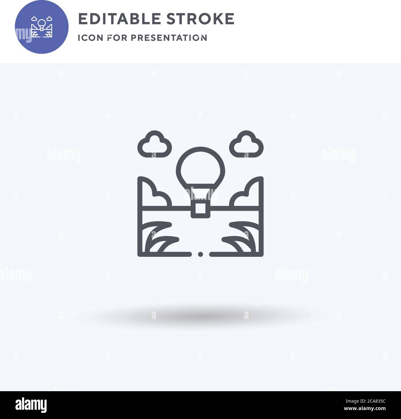 Landscape icon vector, filled flat sign, solid pictogram isolated on ...