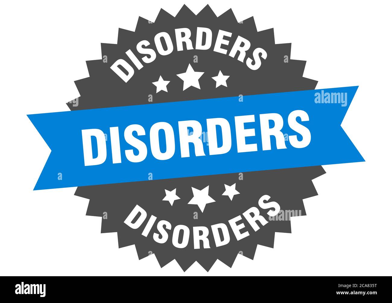 disorders round isolated ribbon label. disorders sign Stock Vector ...