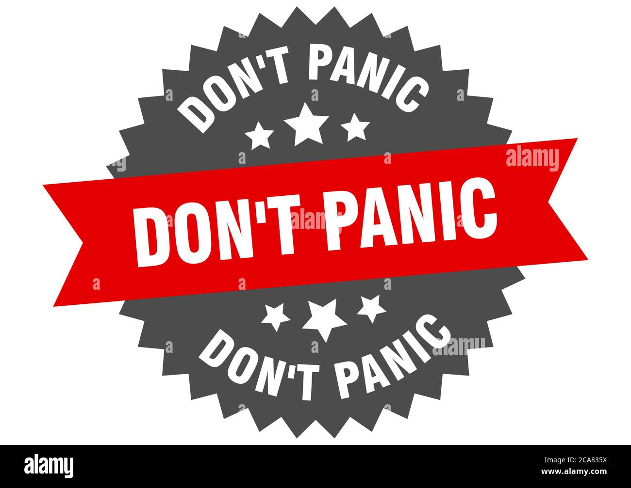 don't panic round isolated ribbon label. don't panic sign Stock Vector ...