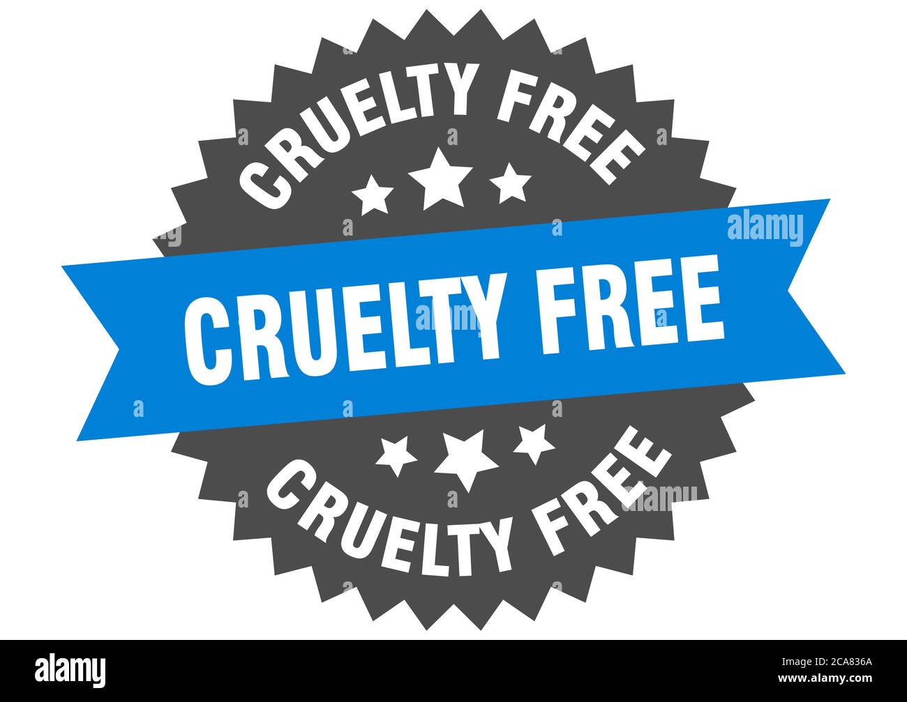 cruelty free round isolated ribbon label. cruelty free sign Stock ...