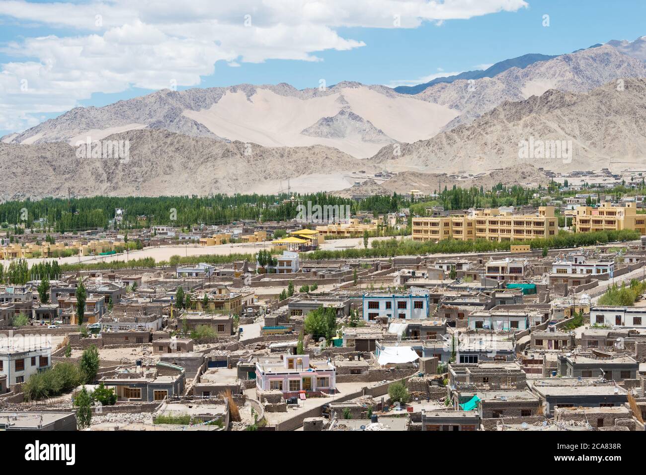 Ladakh, India - Choglamsar Town view from Zangdok Palri Monastery in ...