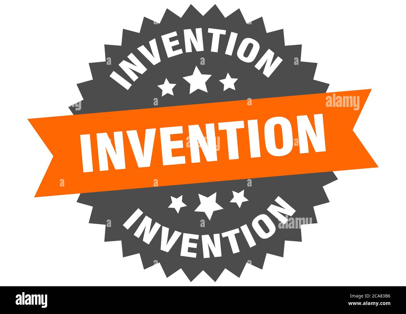 invention round isolated ribbon label. invention sign Stock Vector ...