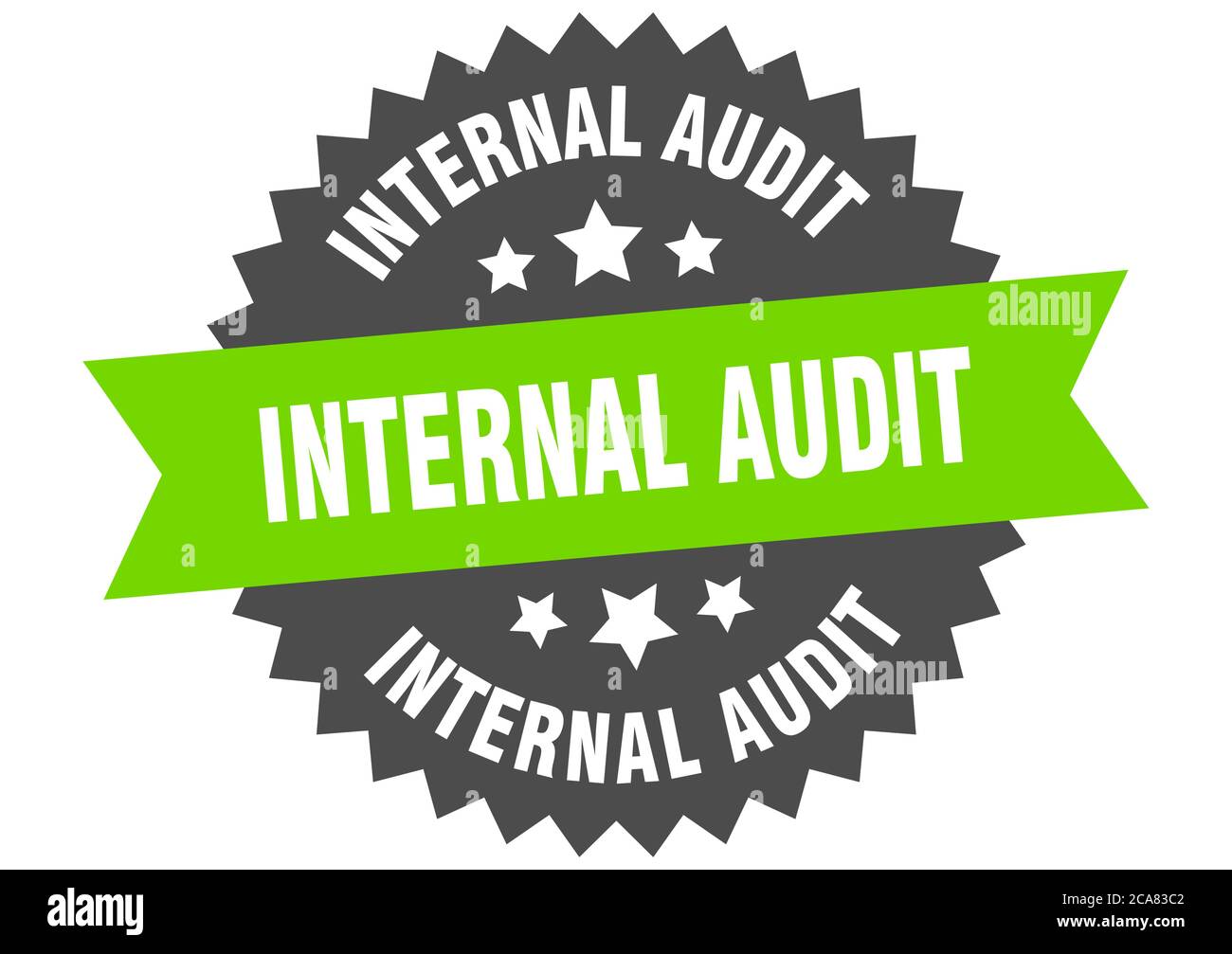 internal audit round isolated ribbon label. internal audit sign Stock ...