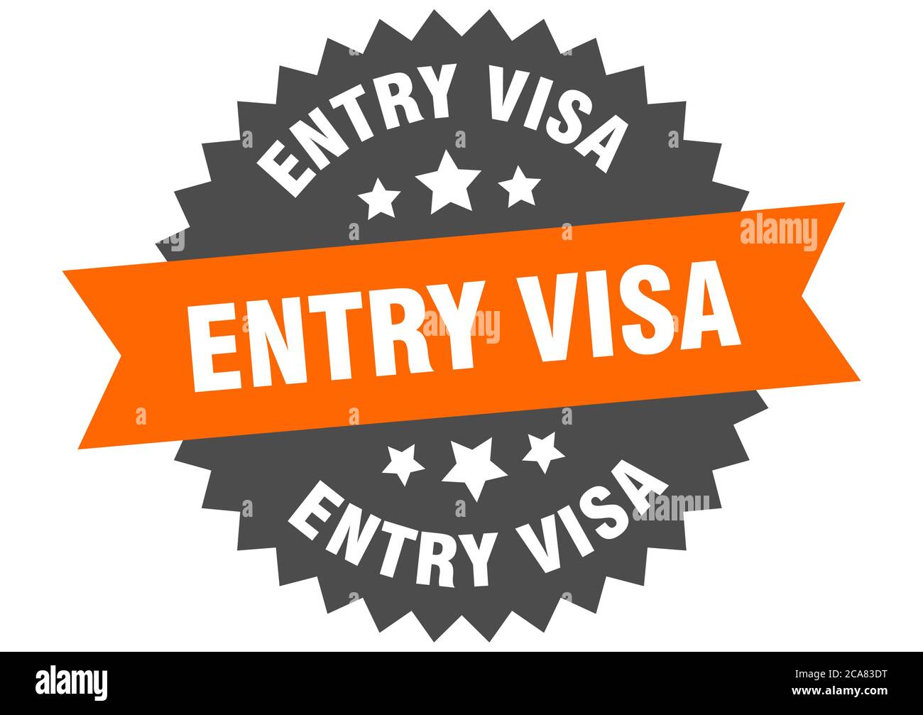 entry visa round isolated ribbon label. entry visa sign Stock Vector ...
