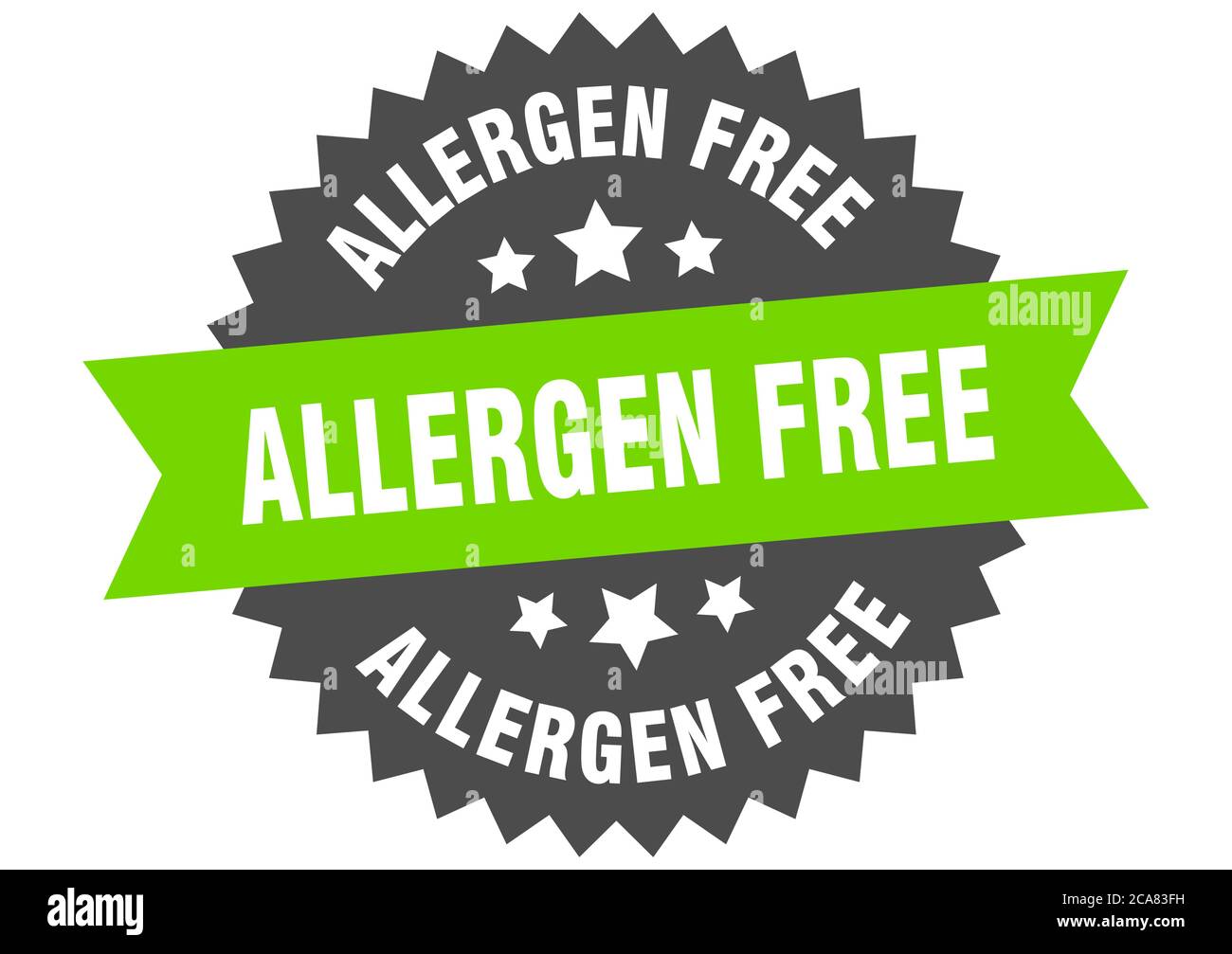 allergen free round isolated ribbon label. allergen free sign Stock ...