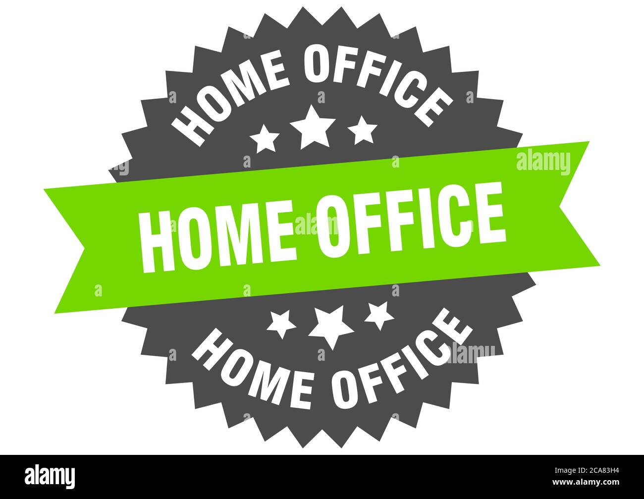 home office round isolated ribbon label. home office sign Stock Vector ...