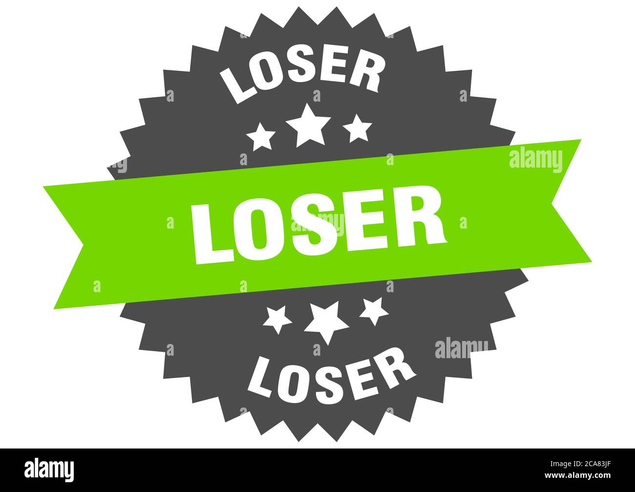 loser round isolated ribbon label. loser sign Stock Vector Image & Art ...