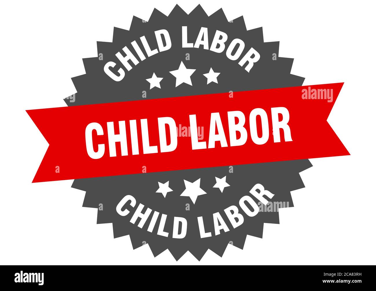 child labor round isolated ribbon label. child labor sign Stock Vector ...