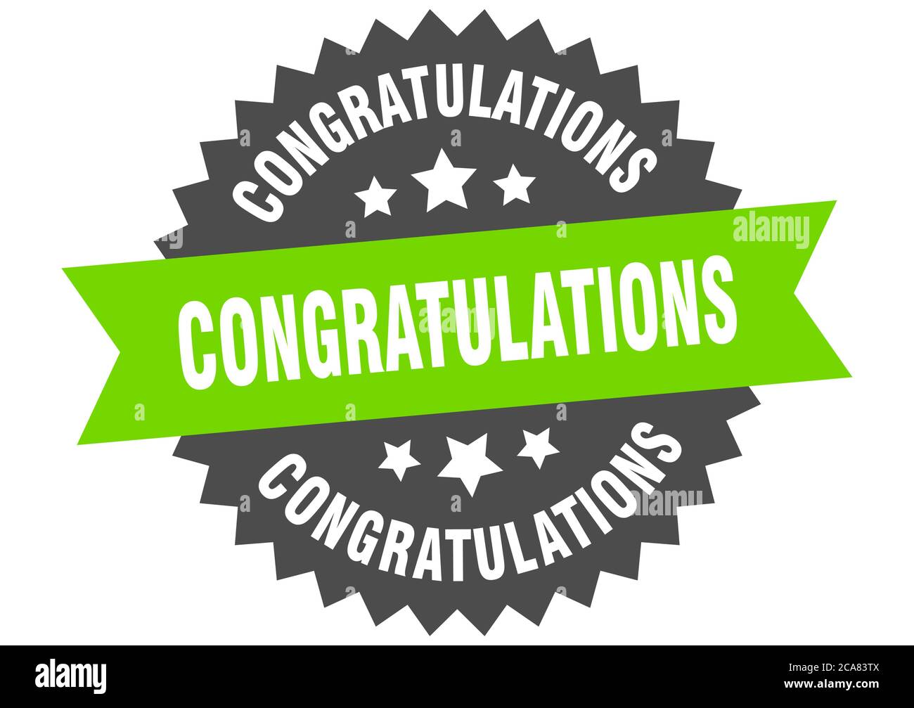 congratulations round isolated ribbon label. congratulations sign Stock ...