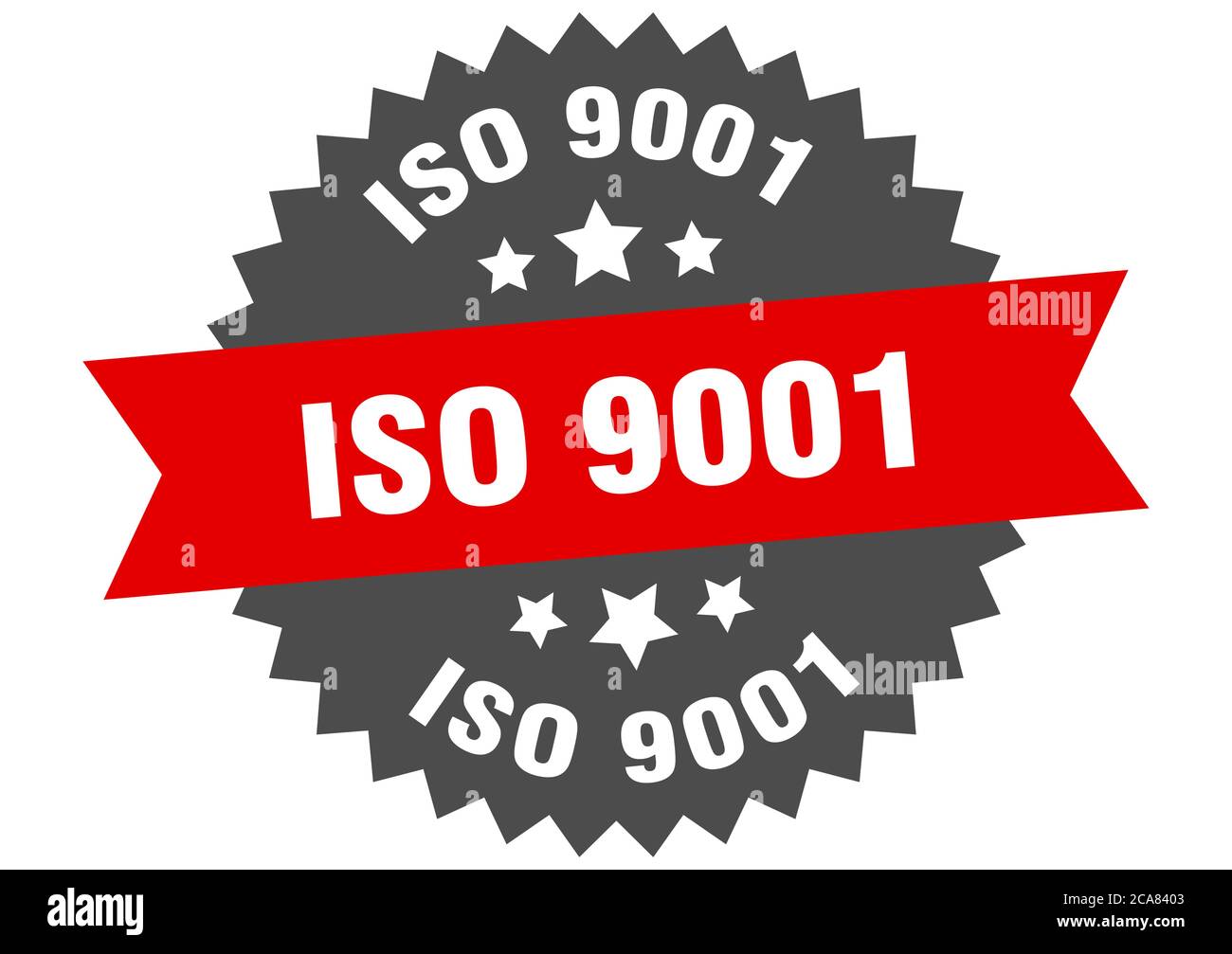iso 9001 round isolated ribbon label. iso 9001 sign Stock Vector Image ...