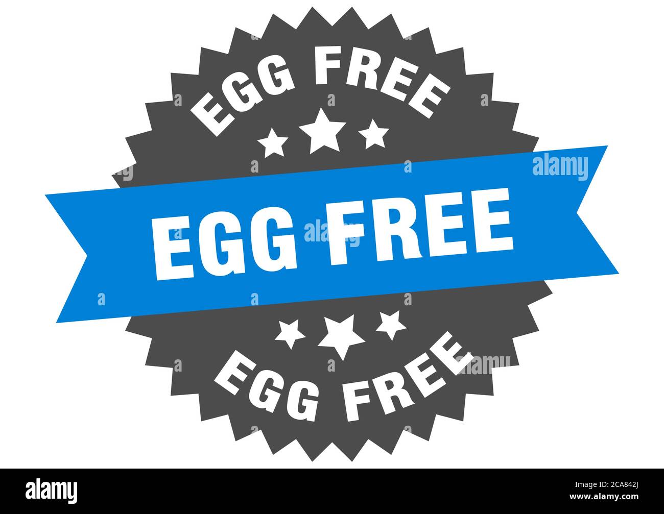 egg free round isolated ribbon label. egg free sign Stock Vector Image ...