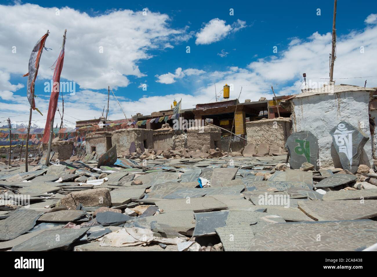 Ladakh, India - Mani Stone at Choglamsar Town in Ladakh, Jammu and ...
