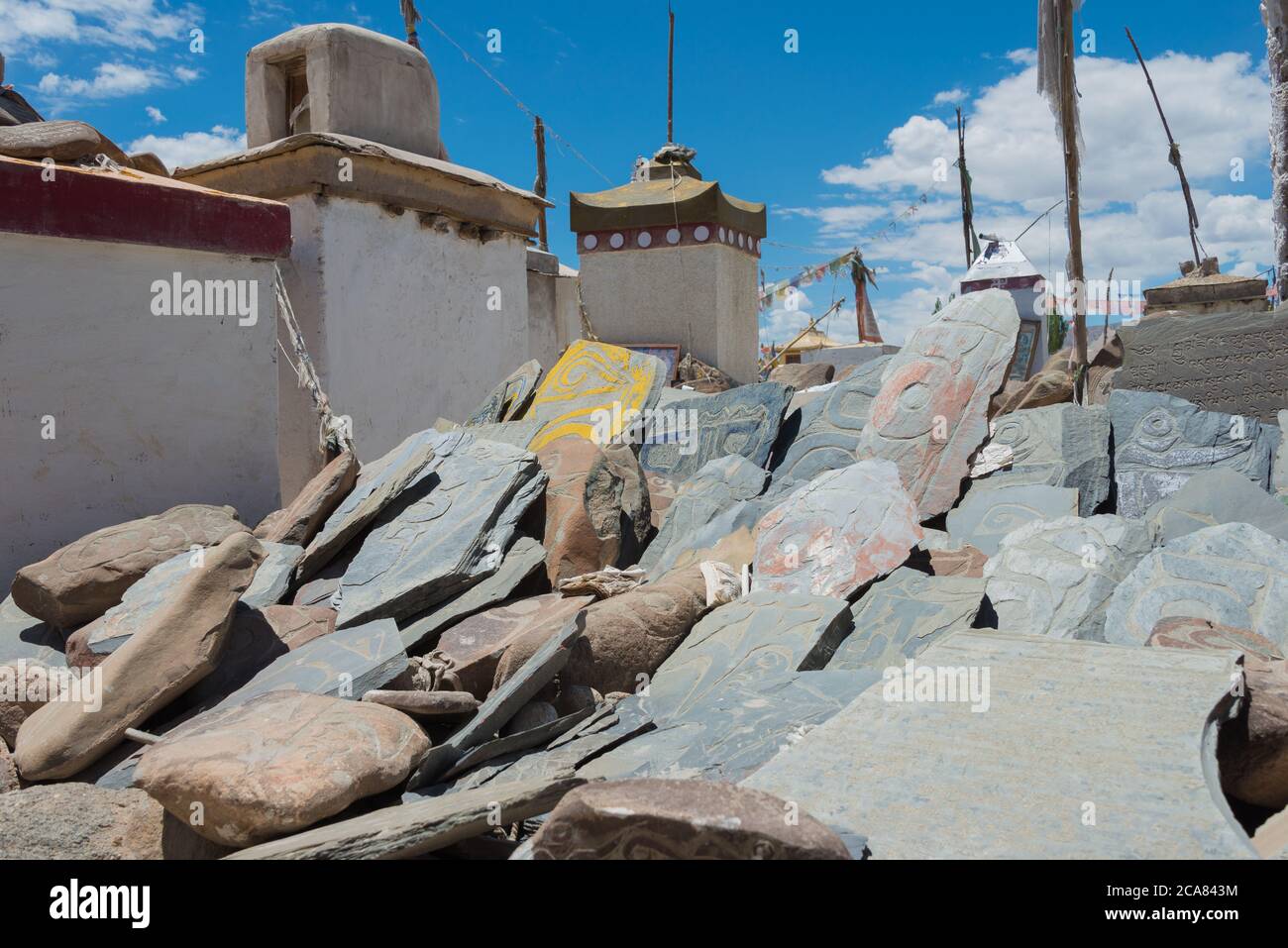 Ladakh, India - Mani Stone at Choglamsar Town in Ladakh, Jammu and ...