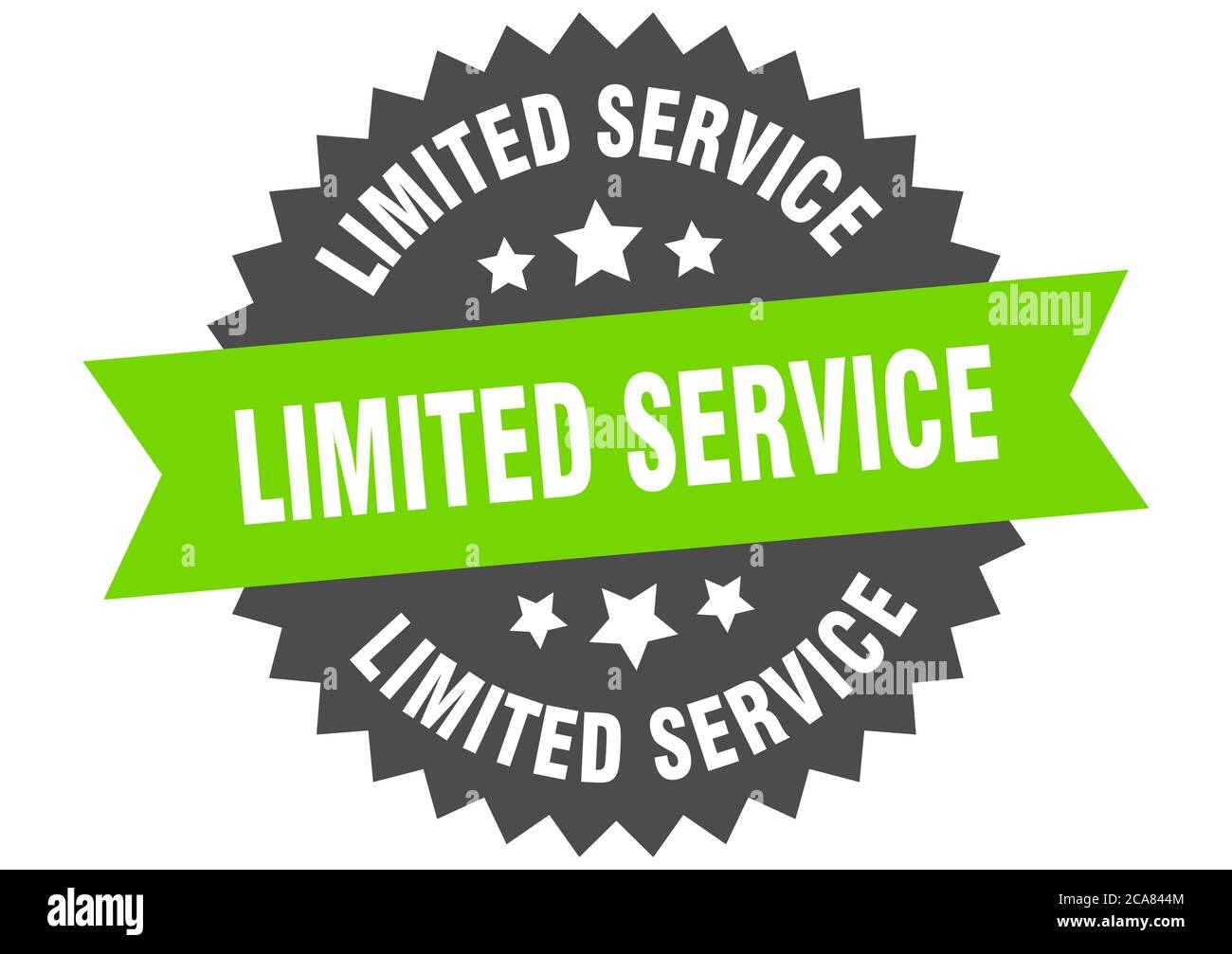 limited service round isolated ribbon label. limited service sign Stock ...