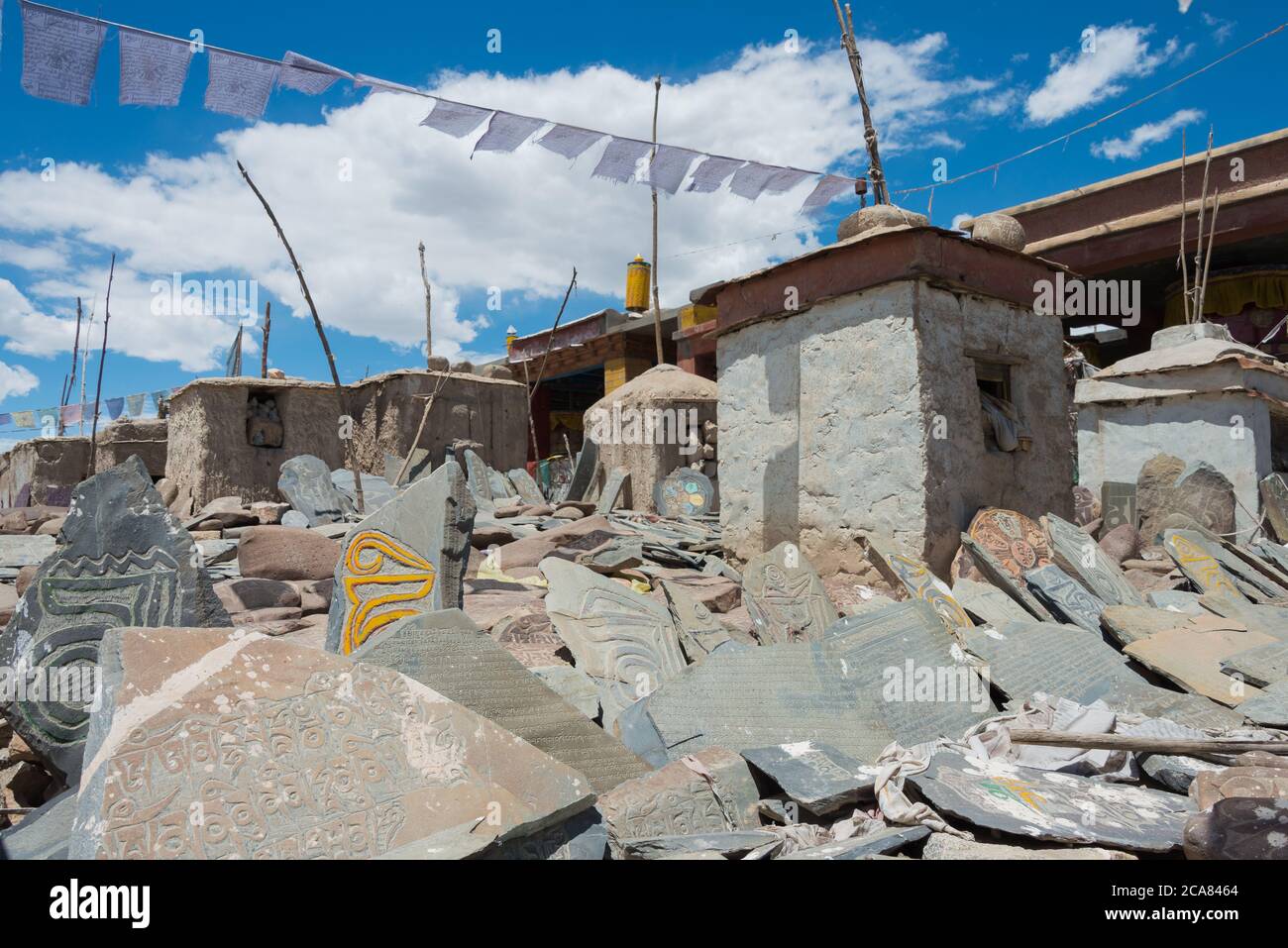 Ladakh, India - Mani Stone at Choglamsar Town in Ladakh, Jammu and ...
