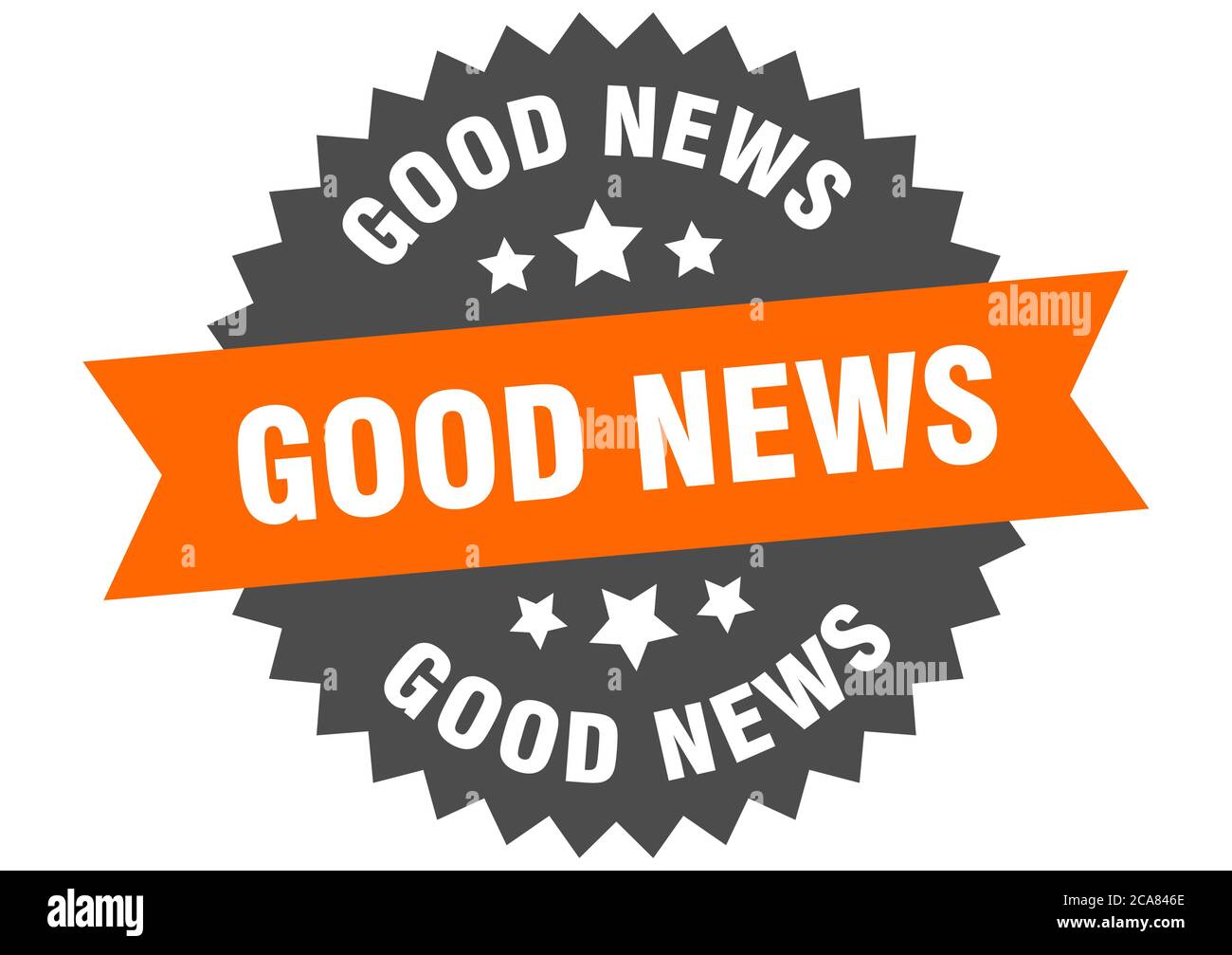 good news round isolated ribbon label. good news sign Stock Vector ...