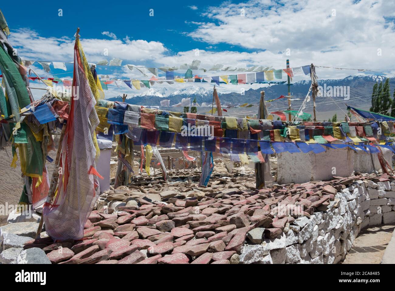 Ladakh, India - Mani Stone at Choglamsar Town in Ladakh, Jammu and ...