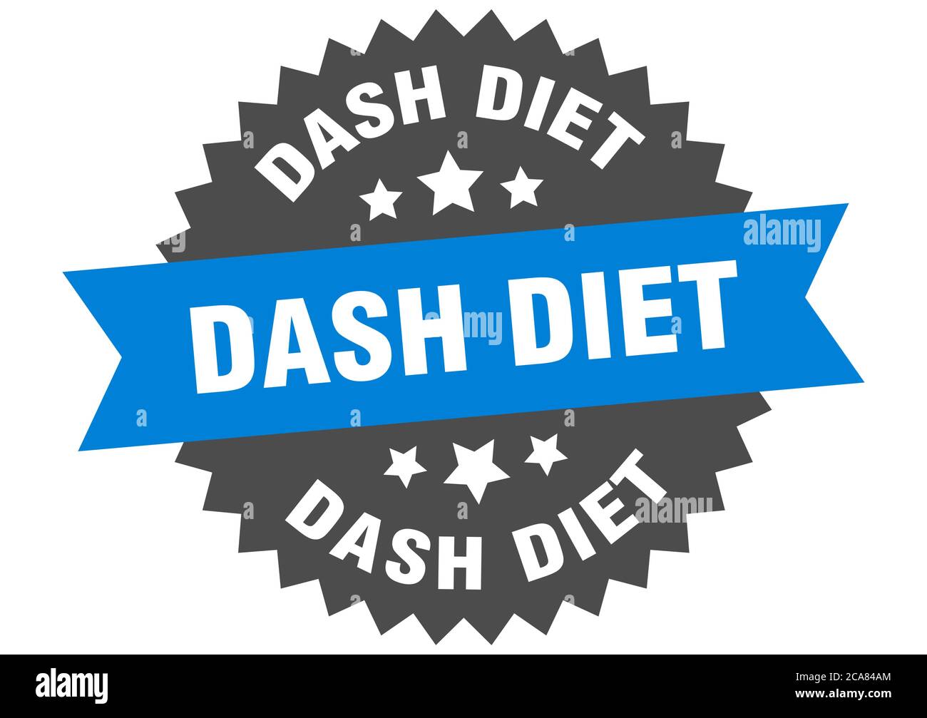 dash diet round isolated ribbon label. dash diet sign Stock Vector ...